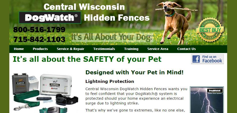 Central WI Dogwatch Hidden Fences | CTD Web Designs